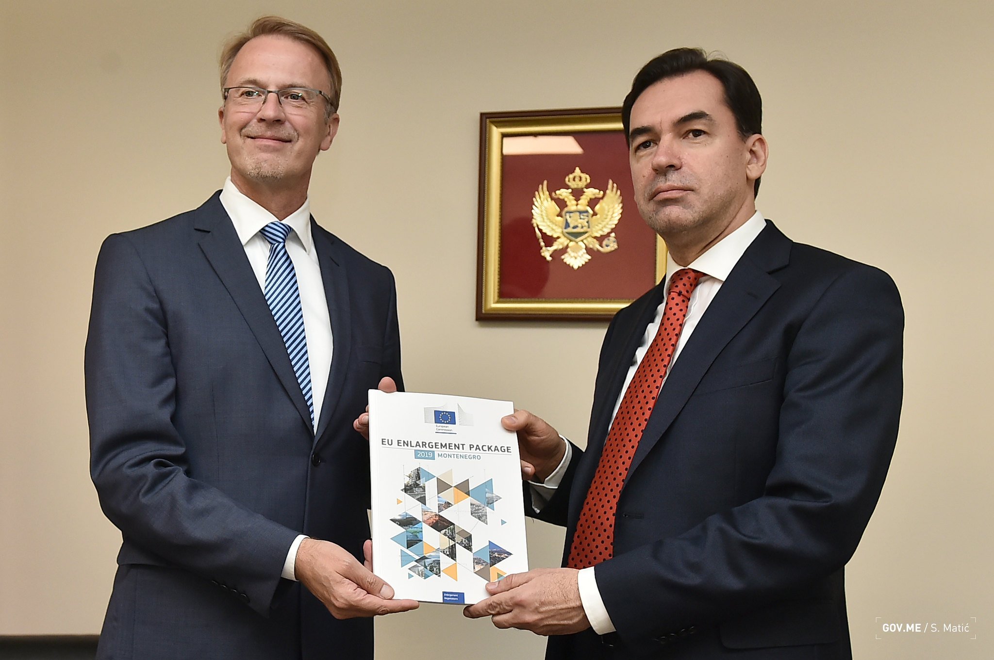 Aivo Orav and Zoran Pažin; Photo: Government of Montenegro / S.Matić ...