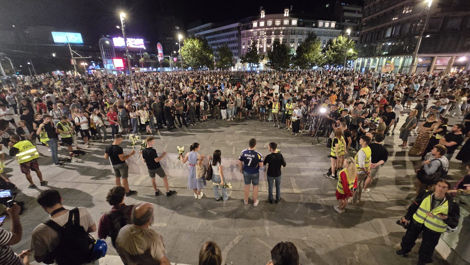 Protests mark 10 months since the Novi Sad railway station tragedy